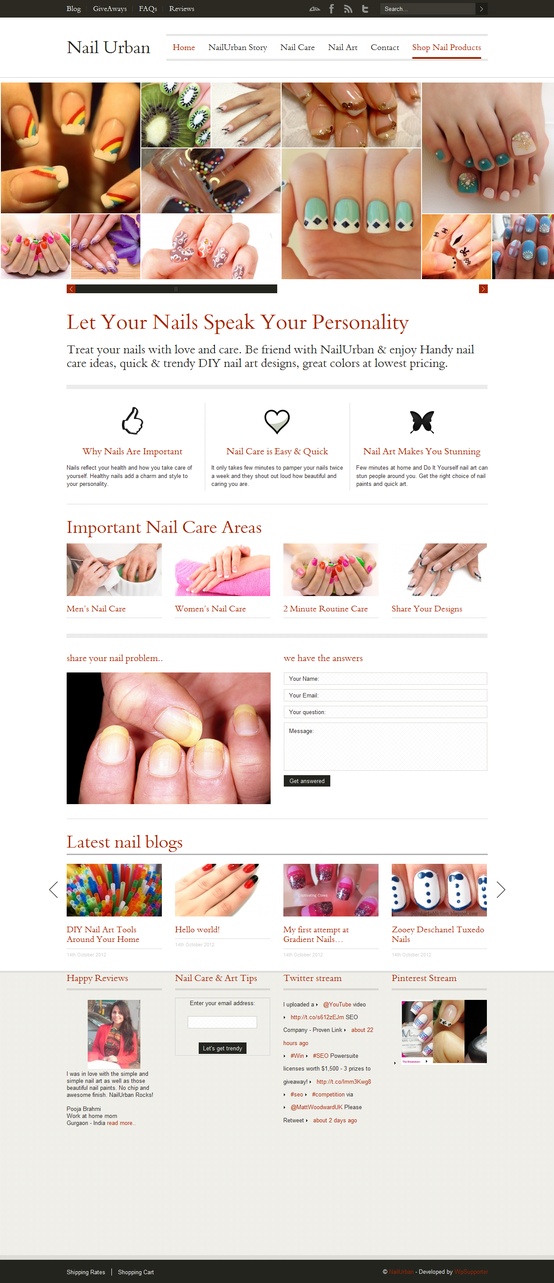 WpSupporter - Portfolio - NailUrban Project | Professional Wordpress Installation & Setup Services